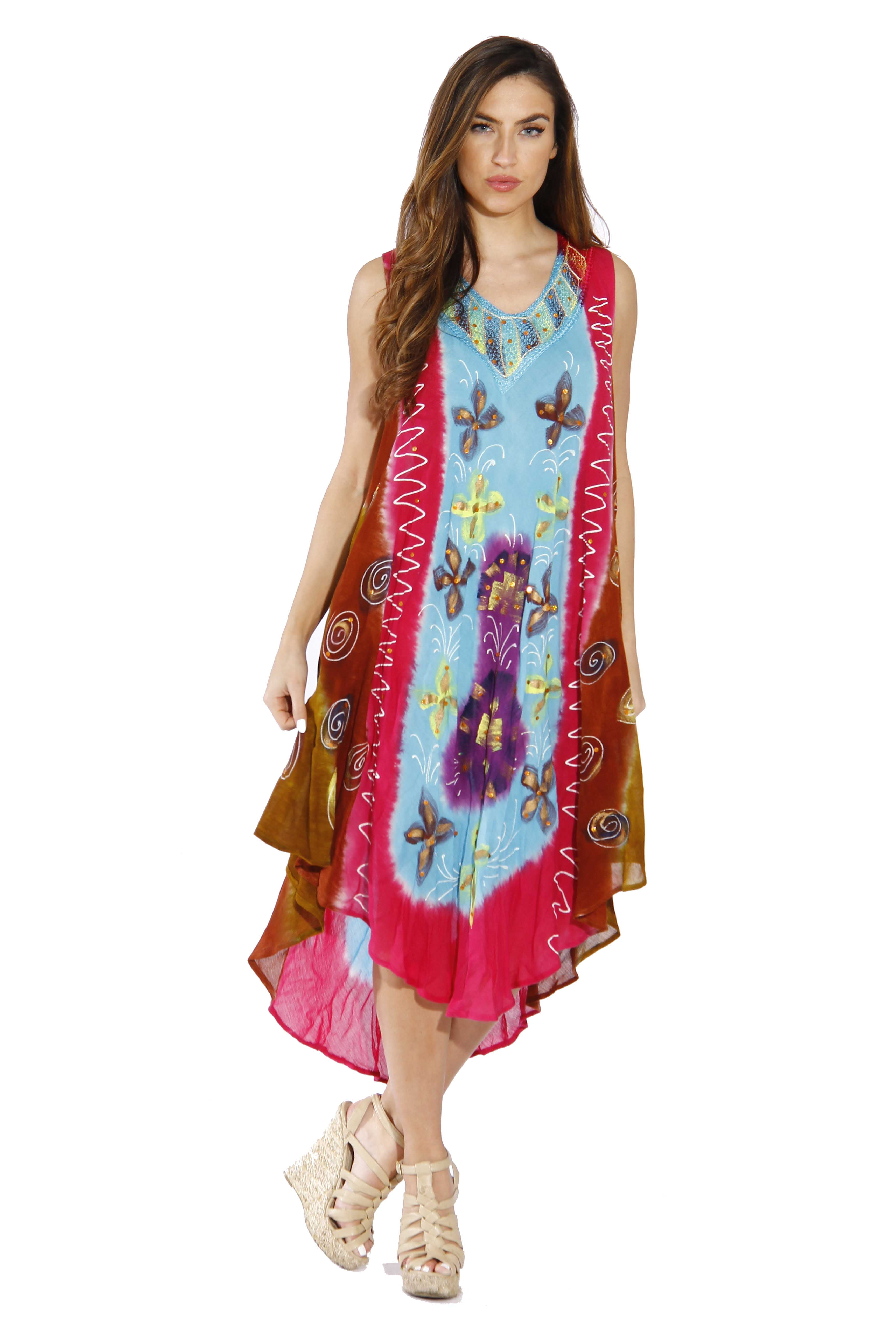 Riviera Sun Summer Dresses / Swimsuit Cover Up (Boho Chic, 1X, Sundress ...