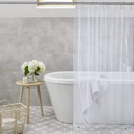Clear Tall Shower Curtain Liner, Extra Long Shower Liners 72 x 84 ...