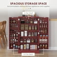 HOMCOM 41" Kitchen Pantry with 12 Spice Racks and Adjustable Shelves ...