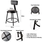 Free Shipping! Hampden Furnishings Otto 18 Inch Adjustable Vinyl Padded ...
