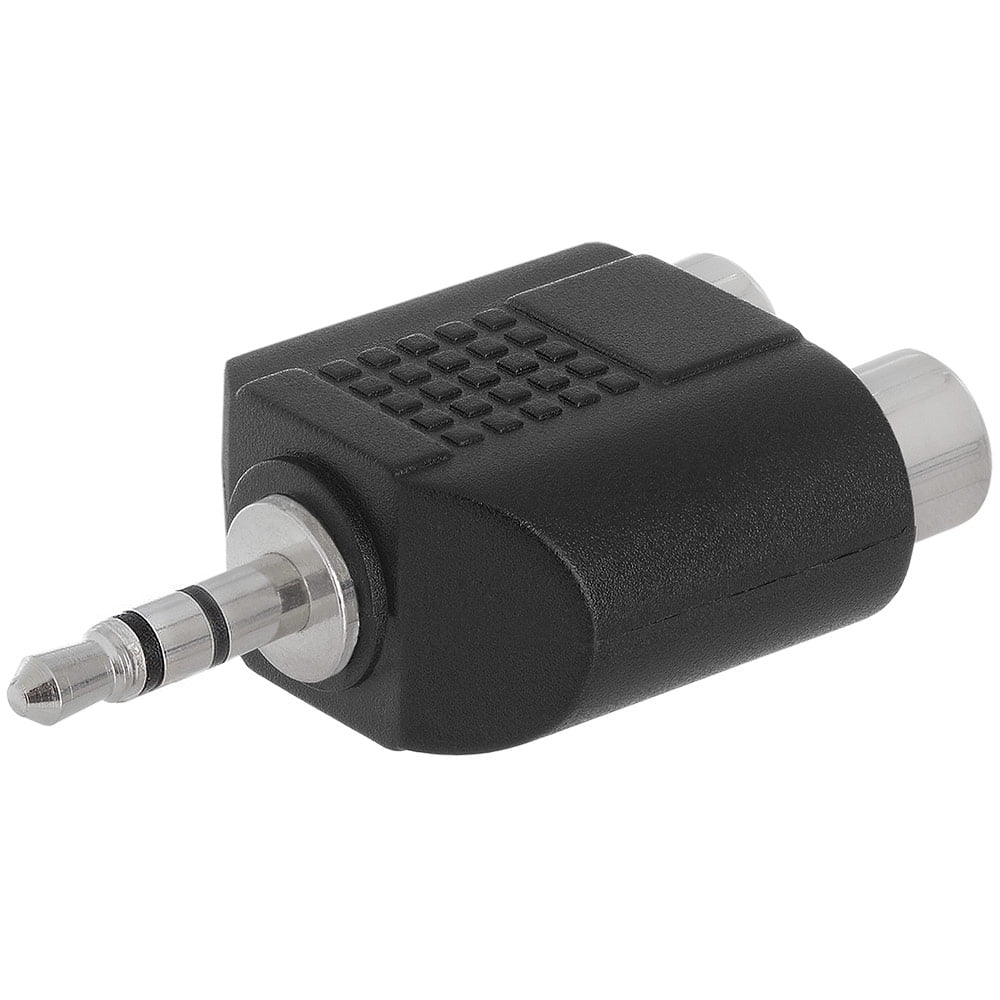 Cmple - 3.5mm Stereo Plug to 2xRCA Jack Adapter - Walmart.com