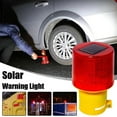 VOPPV LED Solar Strobe Warning Light Flash Road Barricade Beacon Signal ...