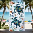 1 microfiber beach towel, ocean wind, turtle shell pattern, white beach ...