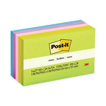 Post-it Original Pads in Beachside Cafe Collection Colors, Note Ruled ...