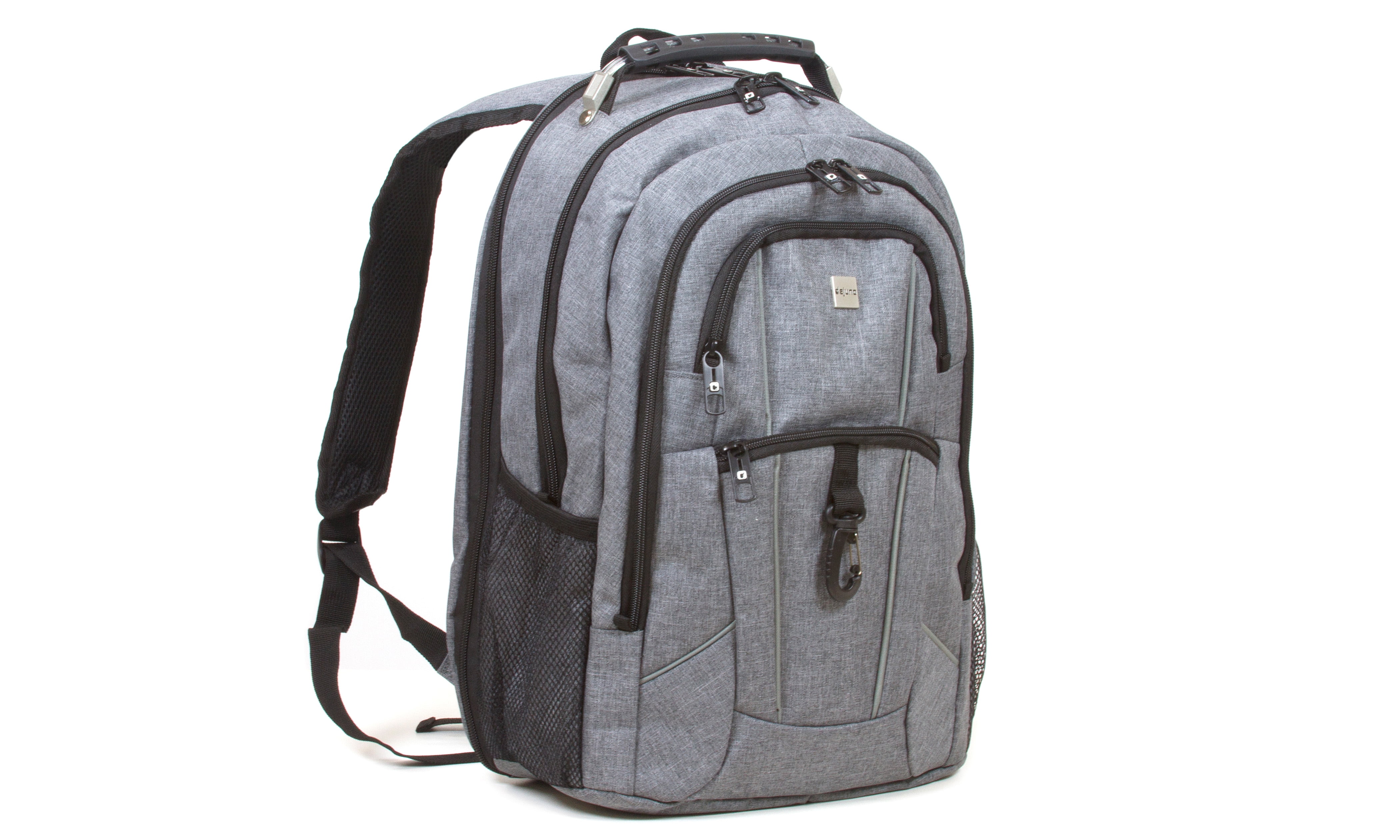 Dejuno Backpack Checkpoint-Friendly 15.6" Laptop Pocket - Heather Grey ...