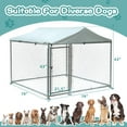 "MEETWARM Outdoor Dog Kennel with Waterproof UV-Resistant Roof ...