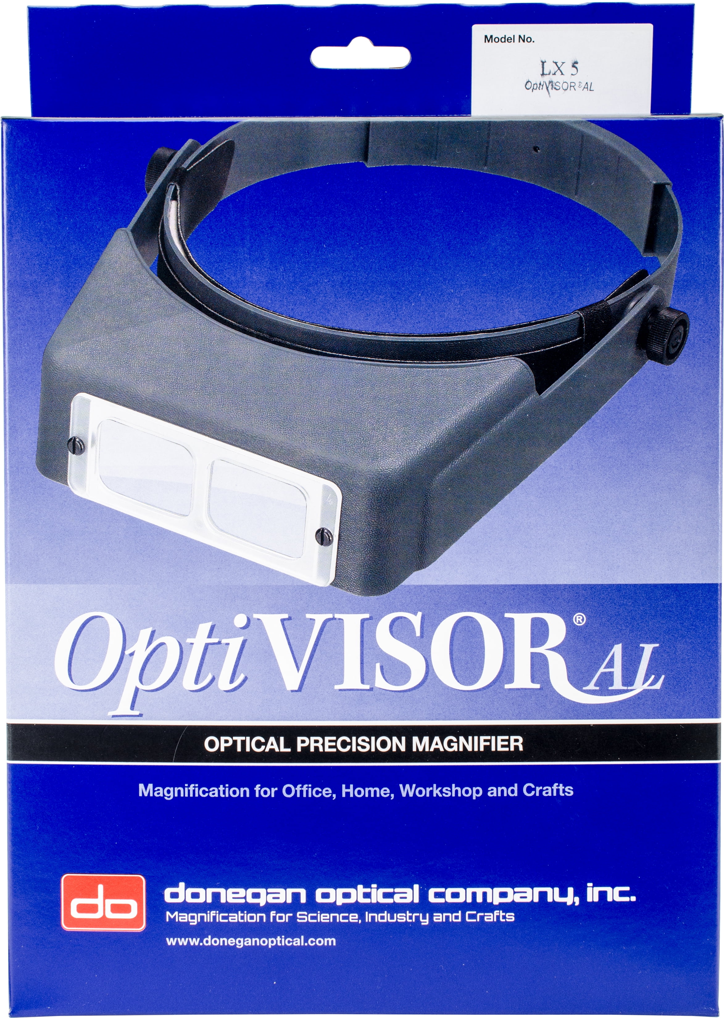 Donegan Optivisor Lx Binocular Magnifier-Lensplate #5 Magnifies 2.5X At ...