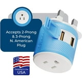 OREI Power Adaptor for USA to UK, Ireland, Dubai & International ...