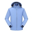 HongQid Womens Hidden Hood Stand Collar Zip Up Wind Jacket Adjustable ...