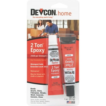 Devcon 8.5oz 5 Minute Epoxy 1500lb Waterproof Glue 4.25oz - Walmart.com
