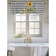 Curtain Valance for Windows, Rustic Sunflower Farm Bee Kitchen Valances ...