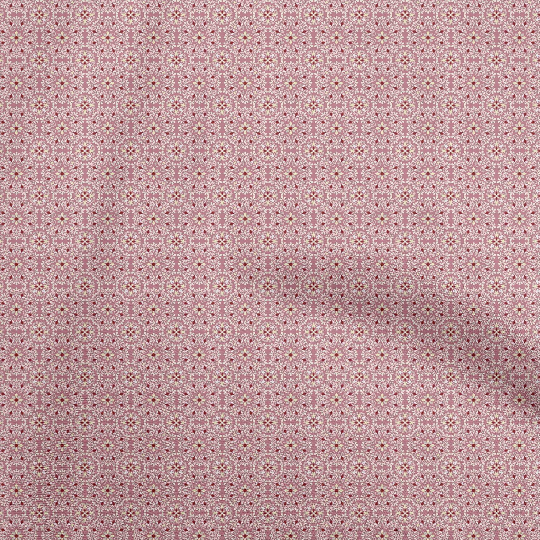 oneOone Cotton Poplin Dusty Pink Fabric Asian Suzani Dress Material ...