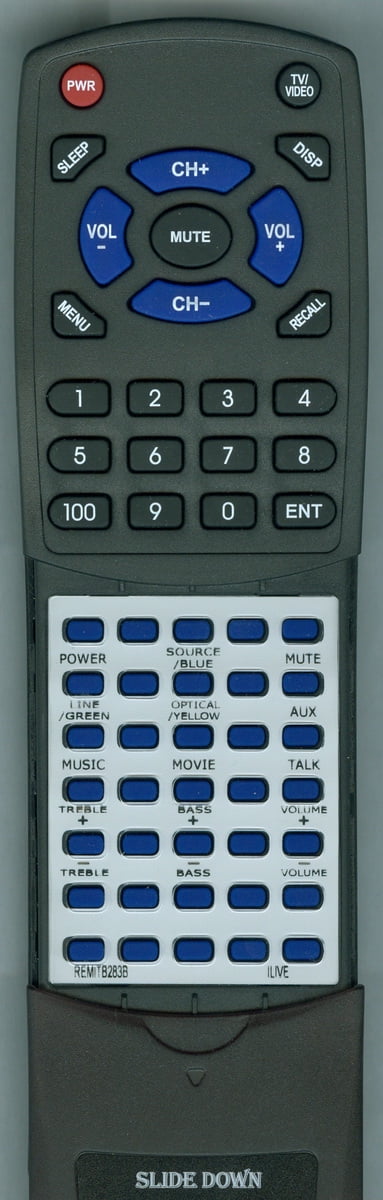 Replacement Remote for ILIVE REM-ITB283B, REMITB283B, RTREMITB283B, ITB283B - Walmart.com