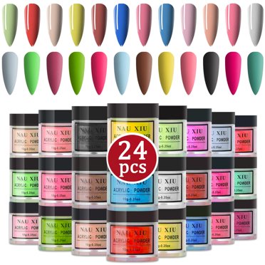 Morovan 12 Colors Acrylic Powder Set Glow in the Dark Luminous Colors ...