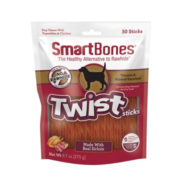 SmartBones Mini Chews with Real Peanut Butter 24 Count, Rawhide-Free ...