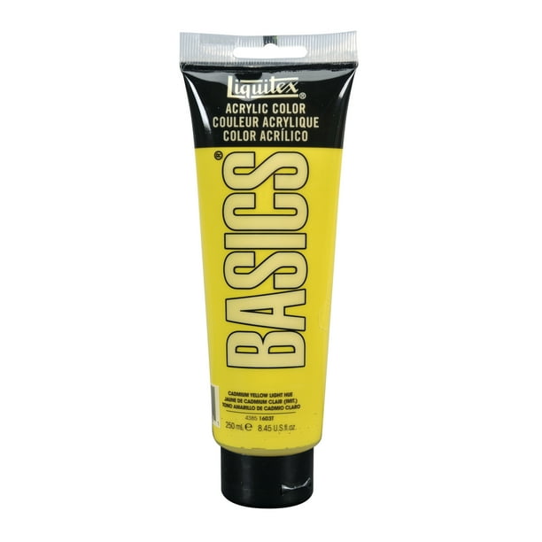 Liquitex BASICS Acrylic Color, 250ml Tube, Cadmium Yellow Light Hue ... Liquitex BASICS Acrylic Color, 250ml Tube, Cadmium Yellow Light Hue ...