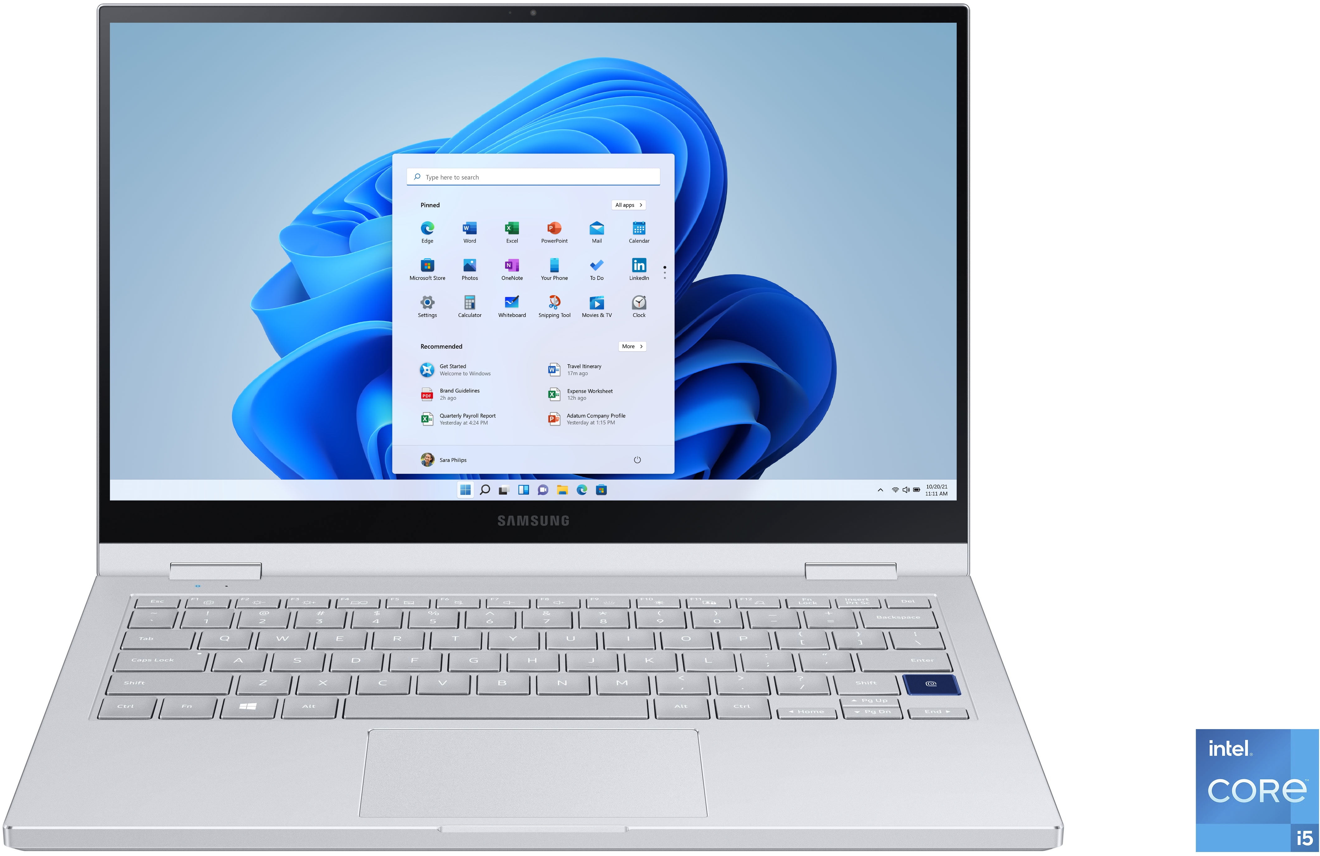Laptop Samsung Galaxy Book Flex2 Alpha 13.3' QLED 8GB 256GB SSD Plata ...