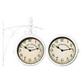 Iron Round Wall Hanging Double Sided Two Faces Station Clock Round ...