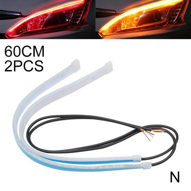 Sequential LED Strip Turn Signal Indicator Car DRL Daytime Running ...