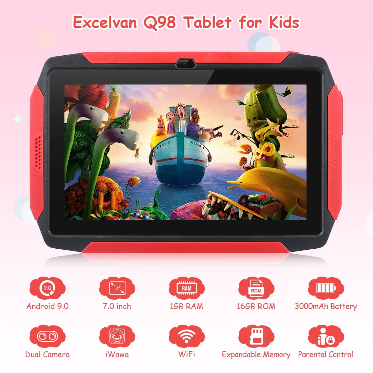 Kid's Tablets, Excelvan Q98 7" HD touch screen Personal Computer ...