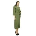 Bimba Women Long Solid Belt Robe Soft Modal Cotton Wrap Round Plain ...