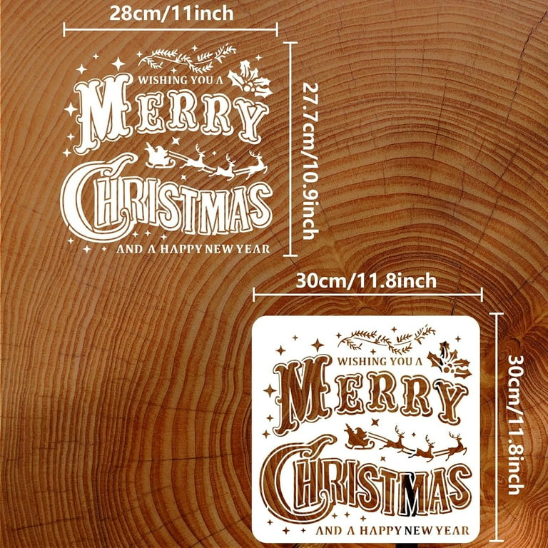 Merry Christmas Word Stencil