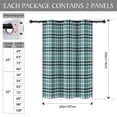 Blue and Black Checkered Pattern Blackout Curtains,Triple Weaved Fabric ...
