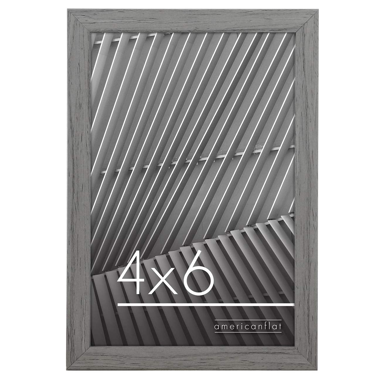 Americanflat 4x6 Picture Frame, Plastic and shatter-resistant glass ...