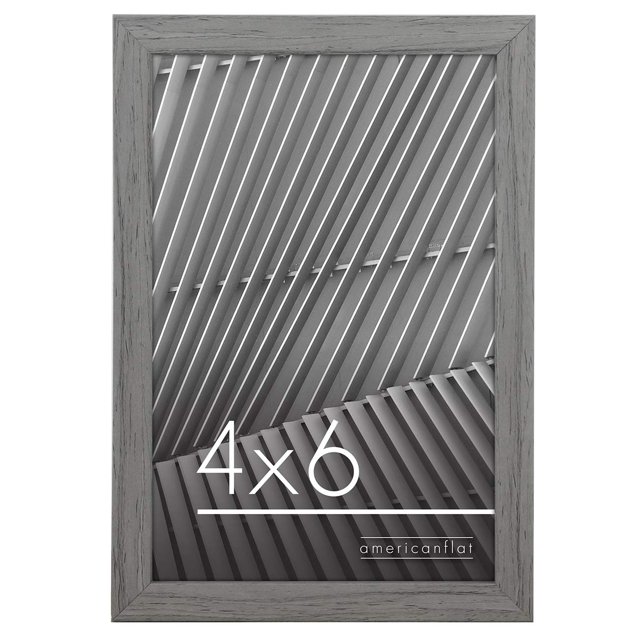 Americanflat 4x6 Picture Frame, Plastic and shatter-resistant glass ...