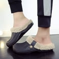 Mens Lined Clogs Waterproof Garden Shoes Winter House Slippers ...