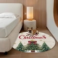 7ft Round Rug Merry Christmas Area Rugs for Living Room Bedroom ...