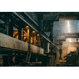 wall26 - Factory Interior with Machines - Removable Wall Mural | Self ...