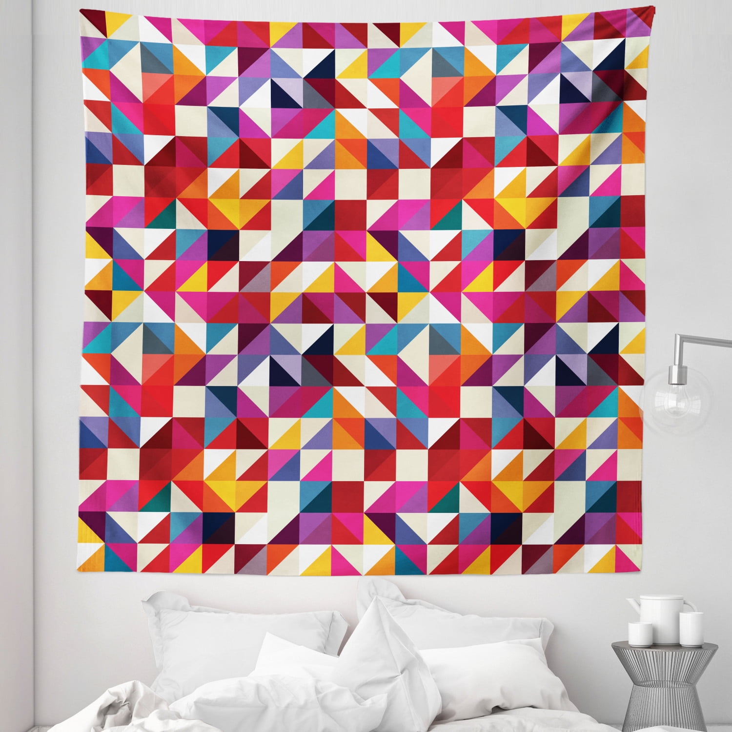 Geometric Tapestry, Bauhaus Style Geometric Pattern with Patchwork of ...
