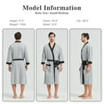 FashGudim 100% Cotton Knit Robe for Men Lightweight Summer Robes Thin Kimono Bathrobes Knee ...