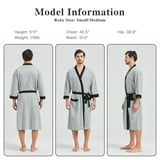 FashGudim 100% Cotton Knit Robe for Men Lightweight Summer Robes Thin ...