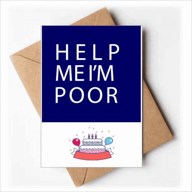 Help Me I Am Poor Art Deco Fashion Happy Birthday Greeting Cards ...