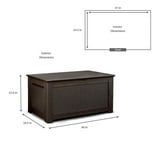 Rubbermaid Patio Chic Deck Box Storage Bench, Dark Teak - Walmart.com
