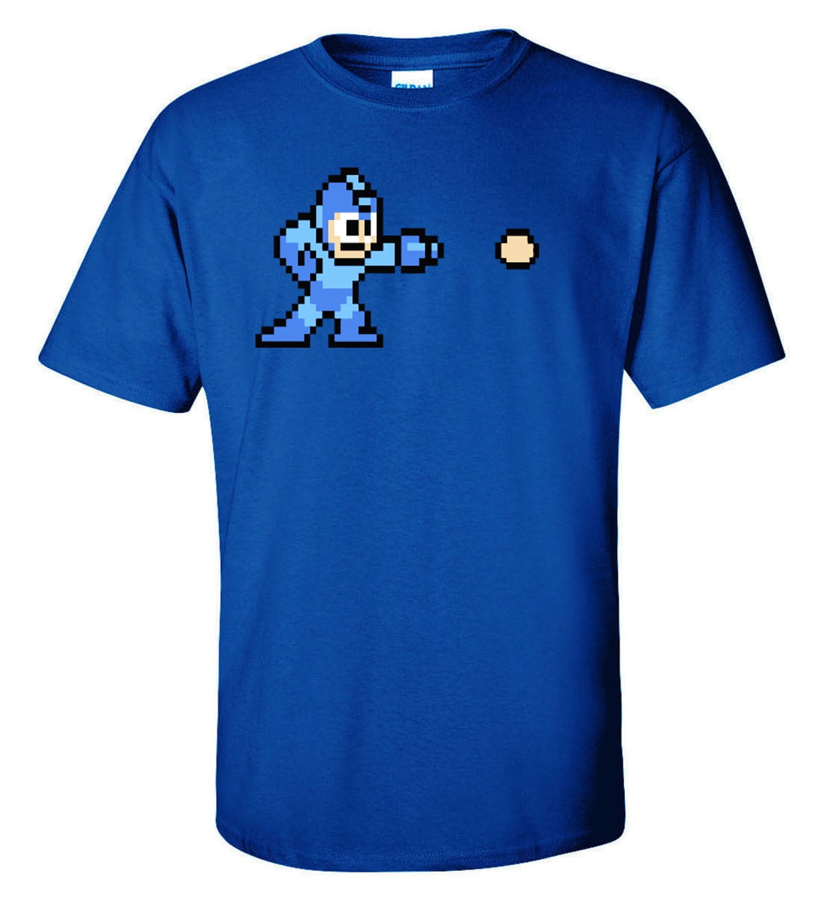 Shedd Shirts Blue Retro Classic NES "Megaman" Adult Small T-Shirt ...