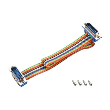 IDC Rainbow Wire Flat Ribbon Cable DB9 Male to DB9 Male Connector 2 ...