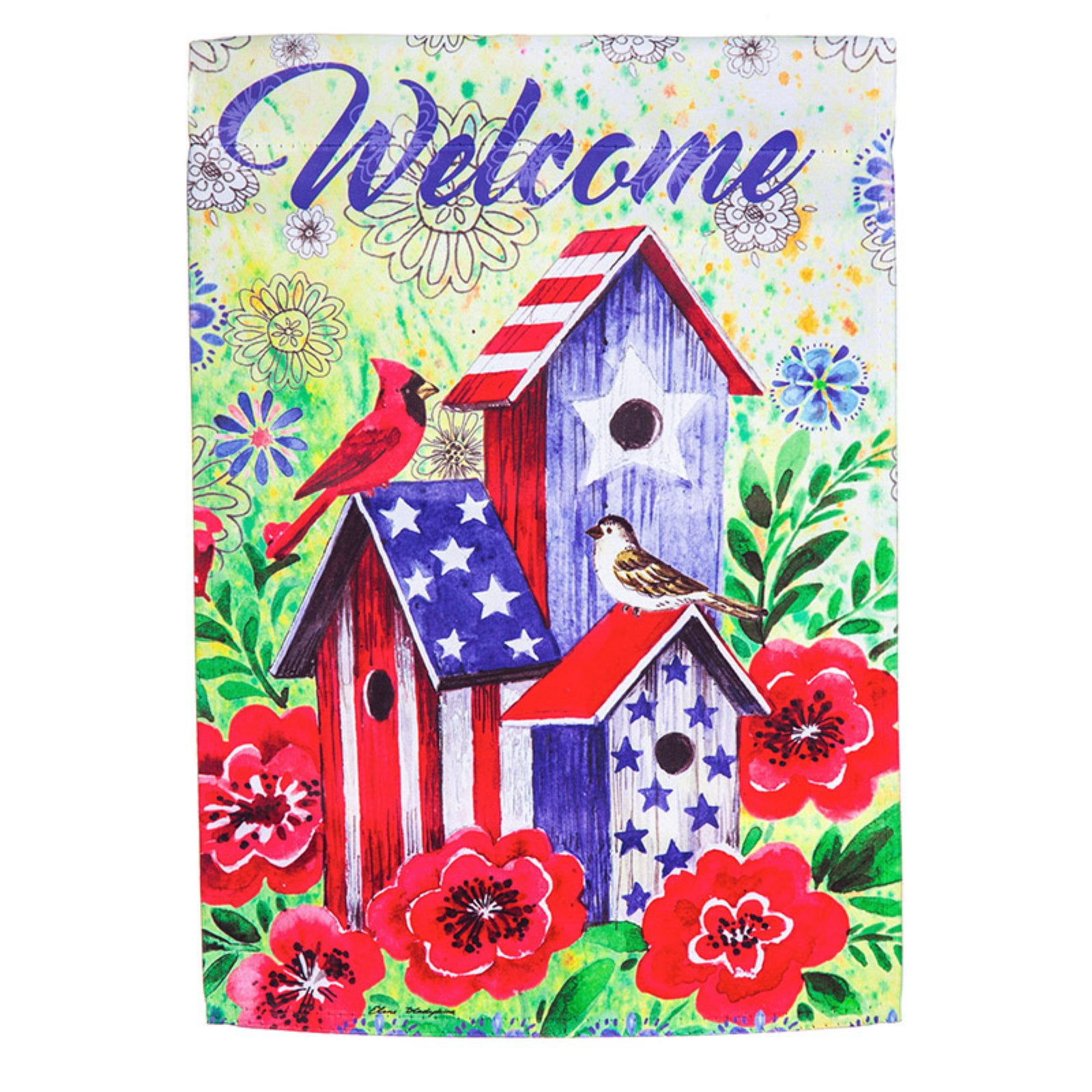 Evergreen Flag American Patriotic Birdhouse House Flag - Walmart.com