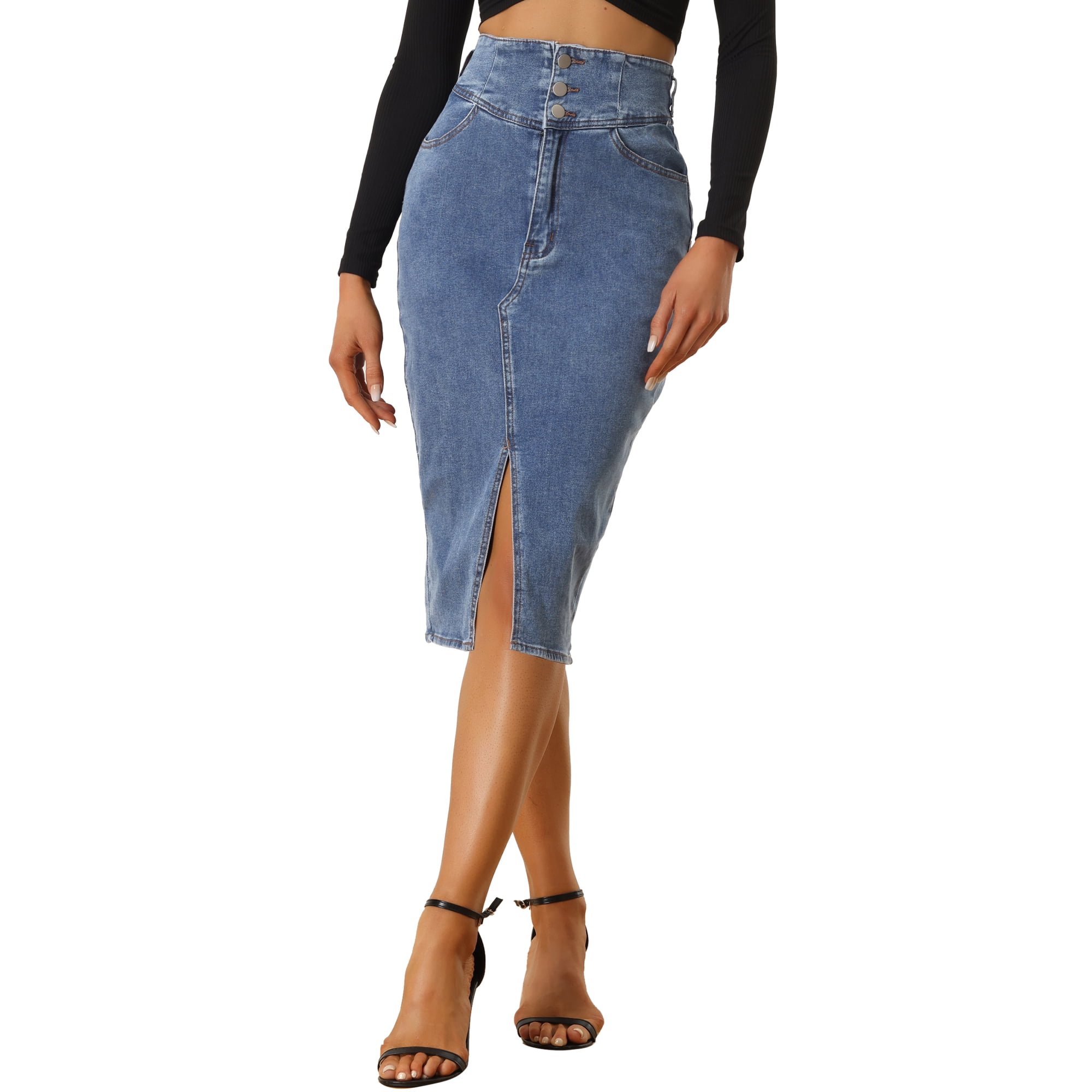Click here for Inspire Chic Unique Bargains Casual Denim Skirt Fo... prices