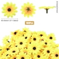 100Pcs Daisy Flowers Heads Yellow Artificial Flower Heads Bulk 4cm ...