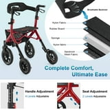 MAXWALK Rollator Walker for Tall Seniors, 12'' All Terrain Big Rubber ...