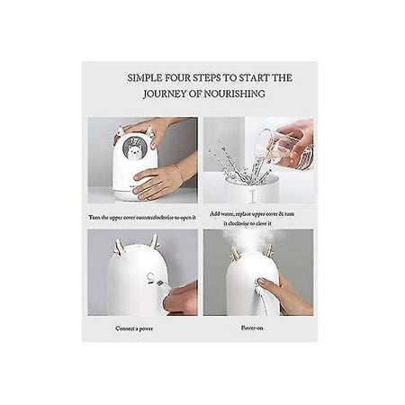 Cool Mist Humidifier With Adjustable Mist Mode, 300ml Water Tank Lasts ...