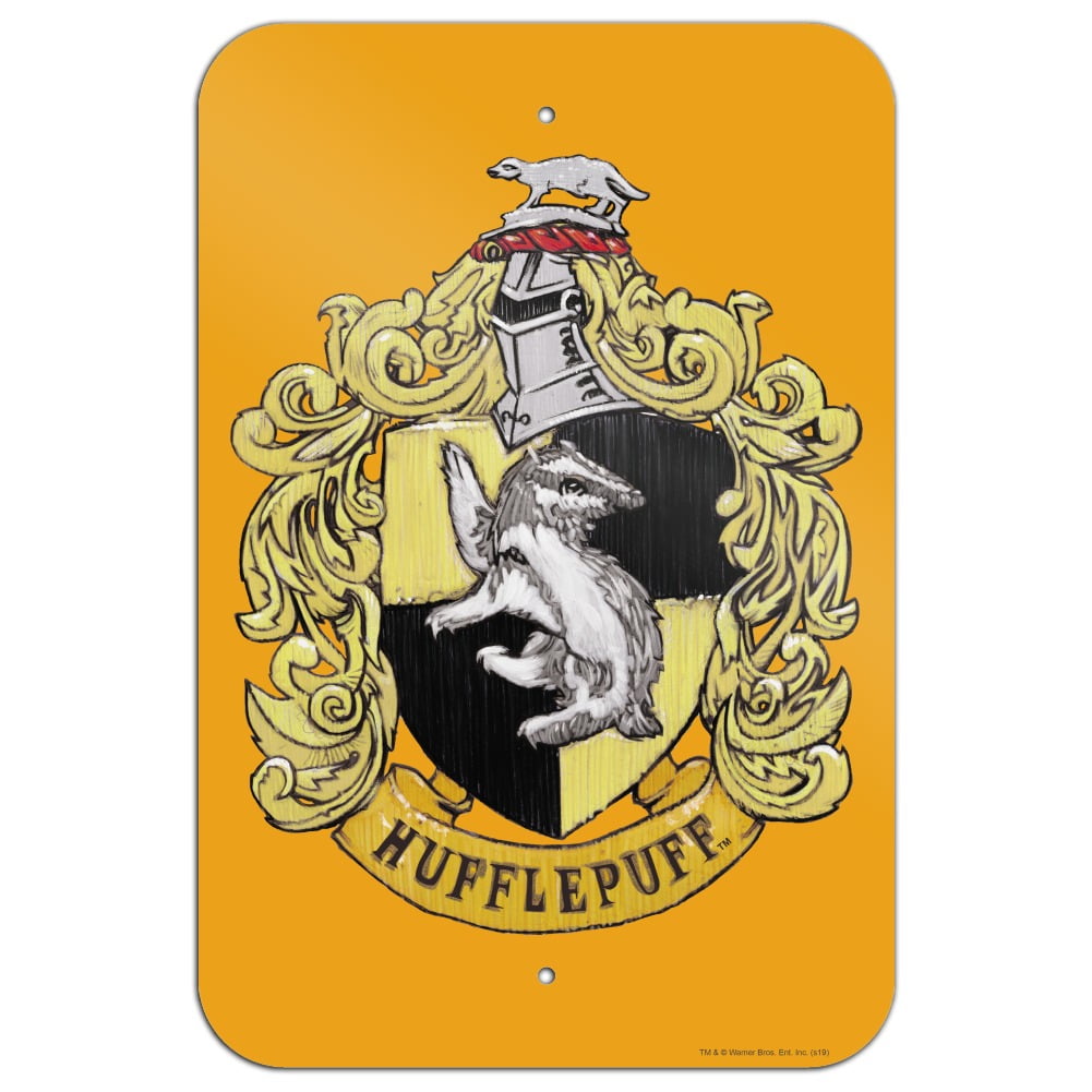 Harry Potter Hufflepuff Painted Crest Home Business Office Sign ...