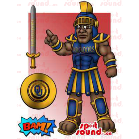 Roman Soldier Plush SPOTSOUND Mascot Drawing Design With Extra Gadgets ...