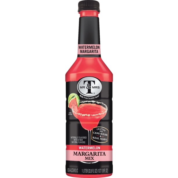 Mr & Mrs T Watermelon Margarita Mix, 1 L Bottle - Walmart.com