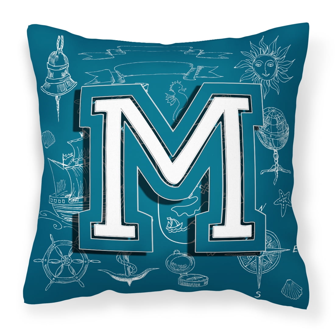 Carolines Treasures CJ2014-MPW1414 Letter M Sea Doodles Initial ...