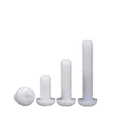 100pcs White Nylon Plastic Round Head Screws M4x30mm - Walmart.com