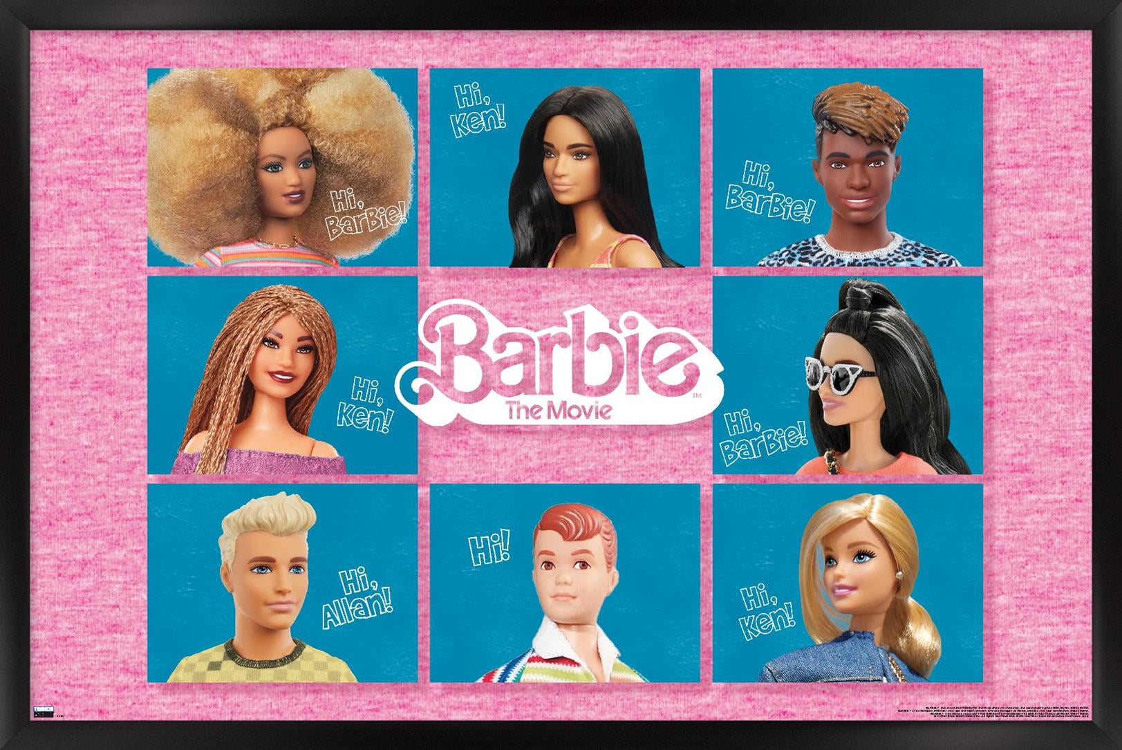 Mattel Barbie: The Movie - Hi Grid Wall Poster, 22.375" x 34" Framed ...